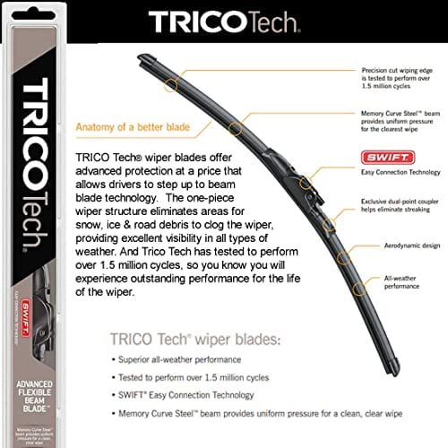 Beam Wiper Blades for 2021 Ford Ranger Set Trico Tech Beam Blades ...