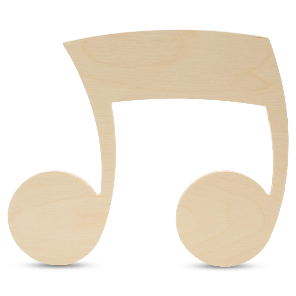 Beamed Musical Note Wood Cutouts 10 x 12-inch, Pack of 2 Unfinished ...