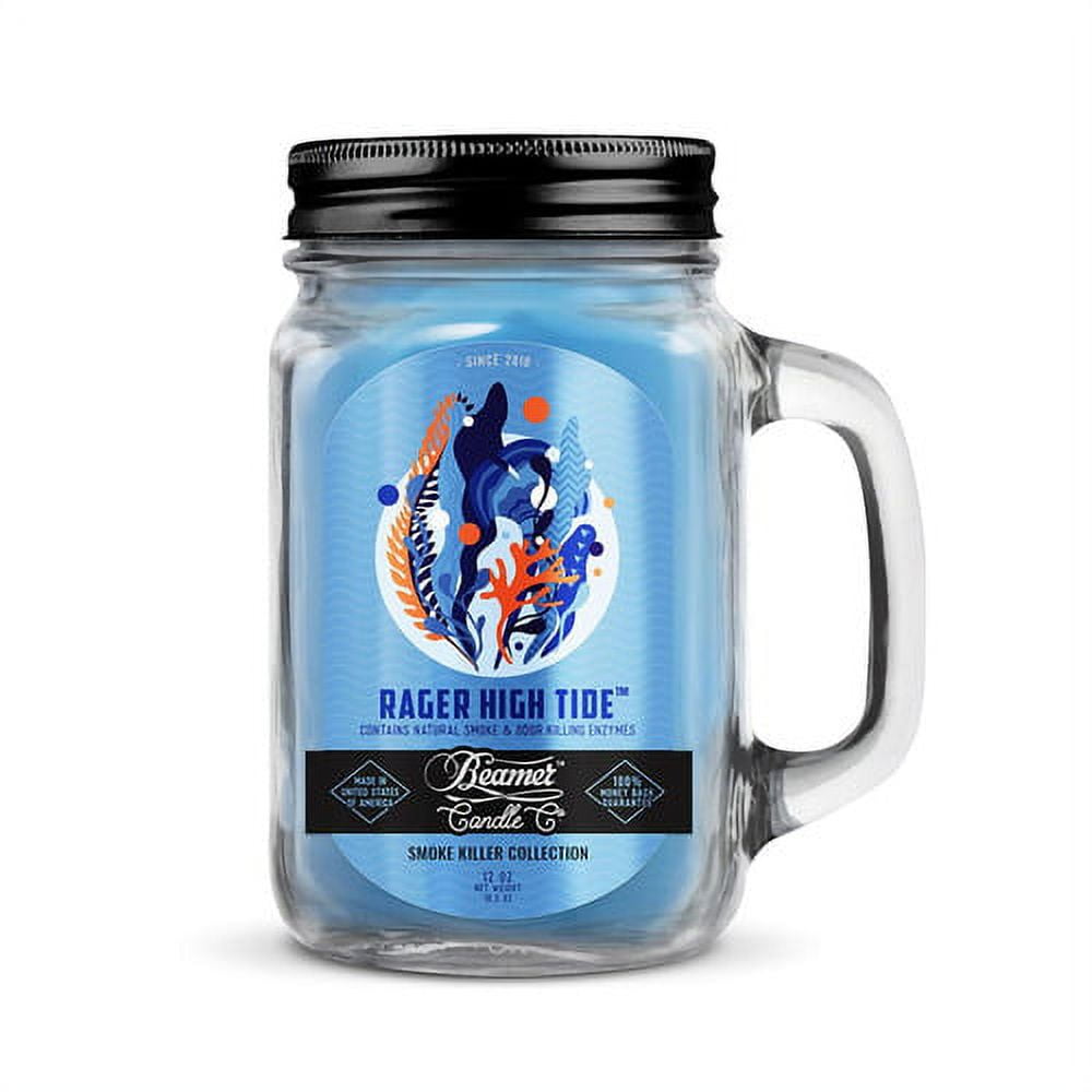 Beamer Candle Co - Rager High Tide - 12 oz Bottle, Blue Color, Fresh ...
