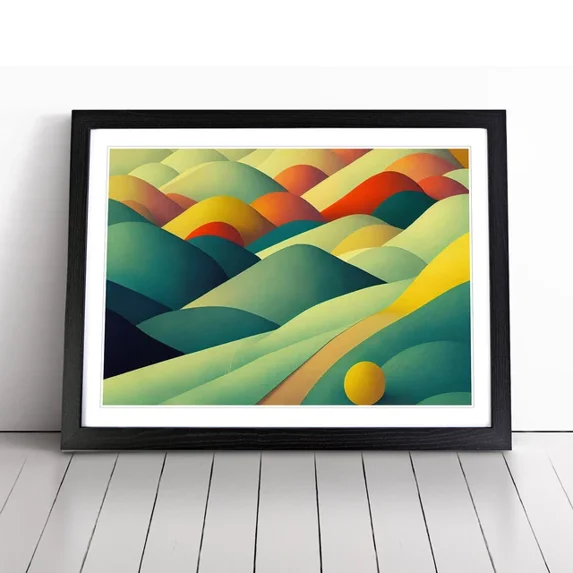 Beaming Spring Meadow Landscape Abstract Wall Art Print Picture Art ...