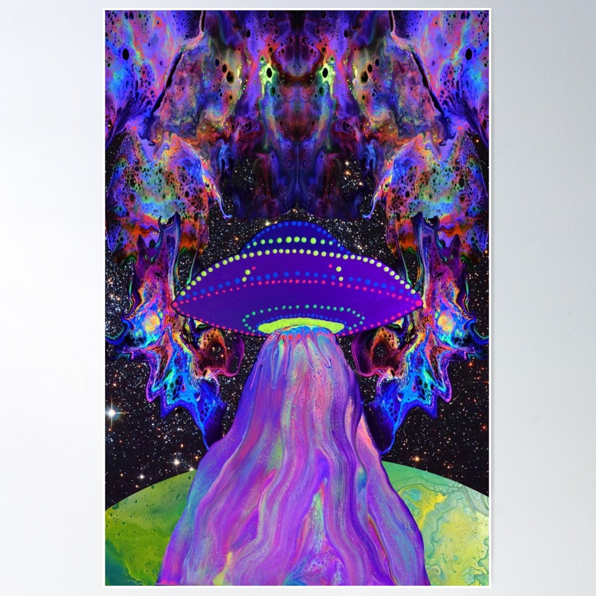 Beaming Up Poster Wall Art, Modern Wall Decor For Living Room Bedroom ...