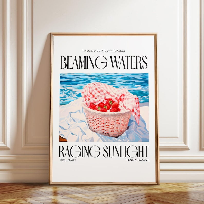 Beaming Waters & Raging Sunlight Summertime Vibrant Strawberry Picnic ...