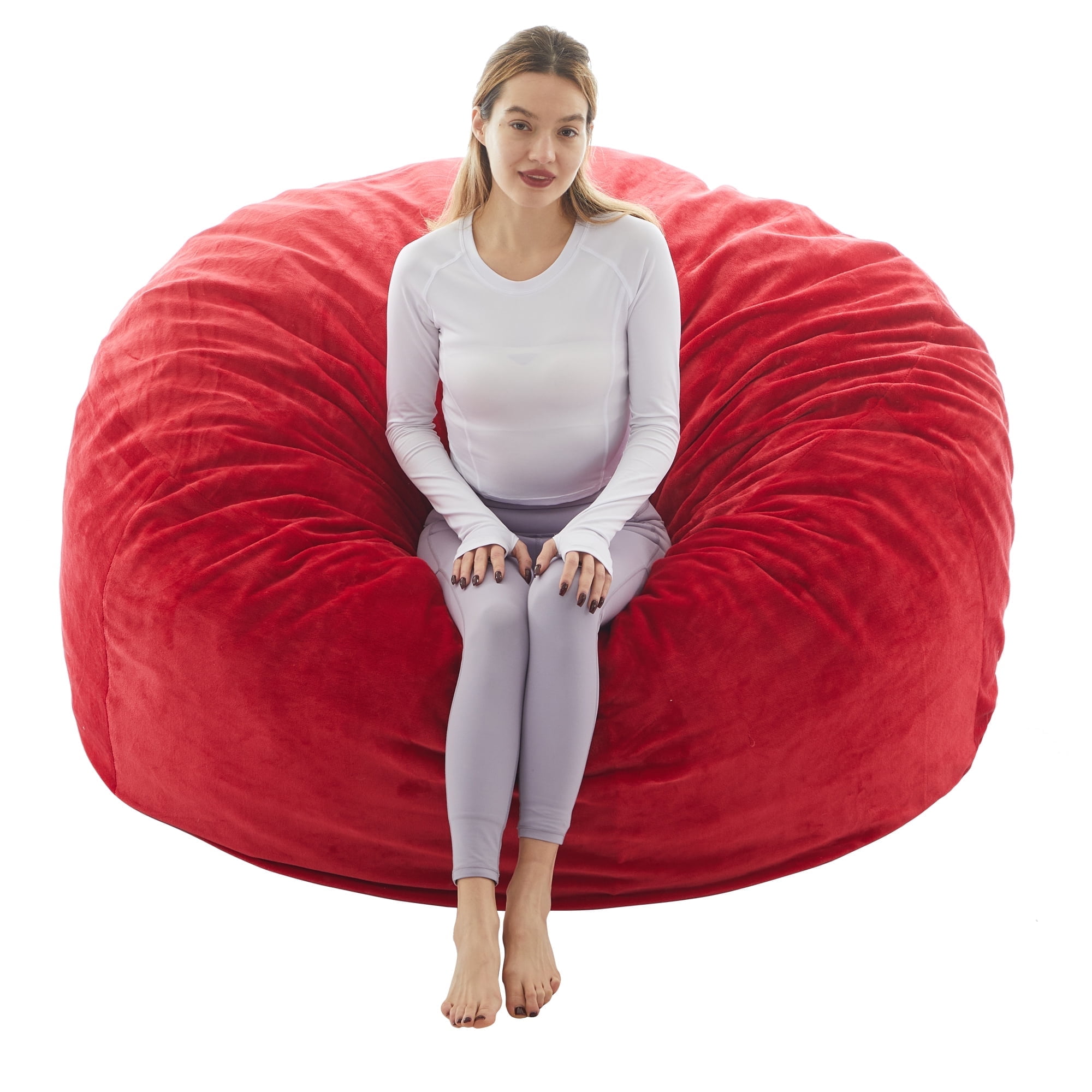 Bean Bag Chair 5Ft, Memory Foam Filled, Large Beanbag Chairs for Adults ...
