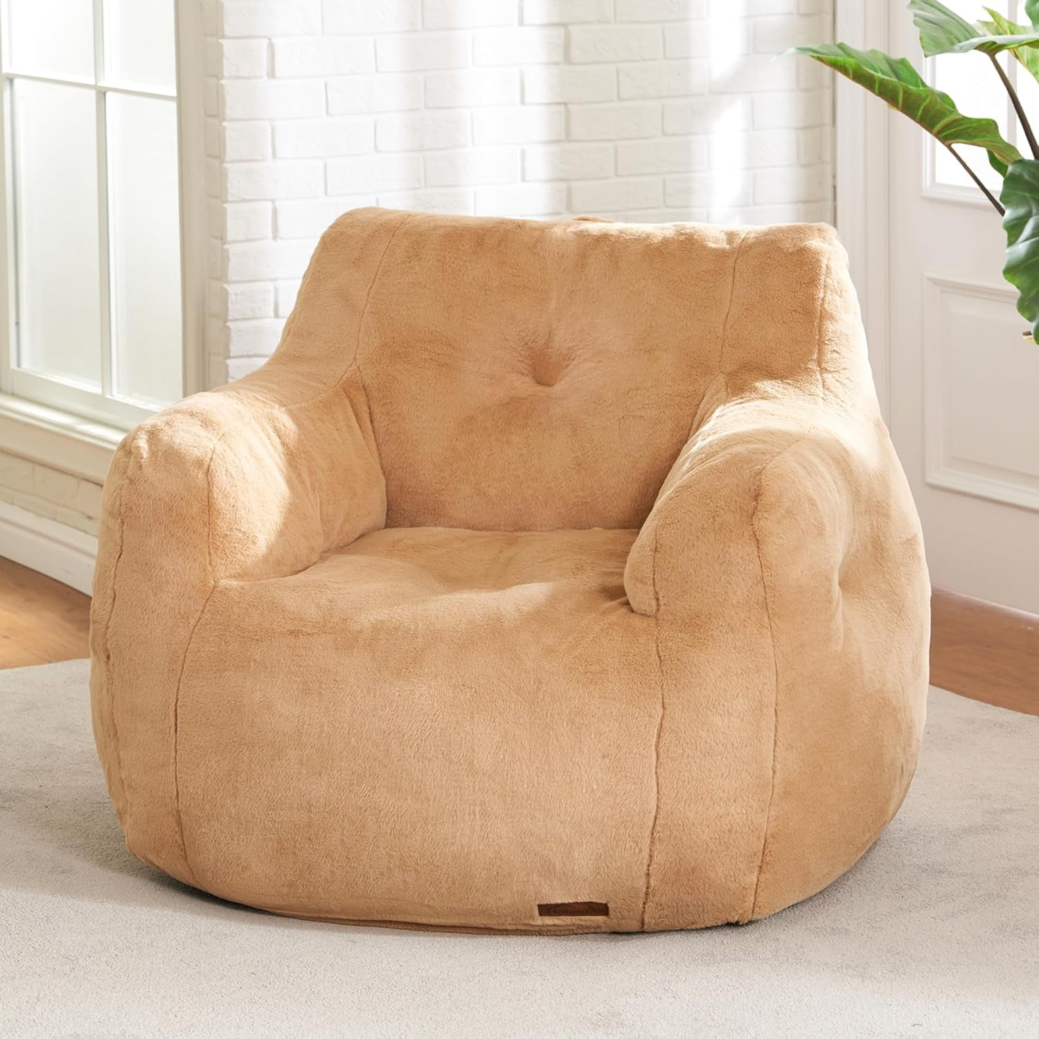 Bean Bag Chair for Adult Small Bean Bag Chairs with Arms Furry Beanbag ...