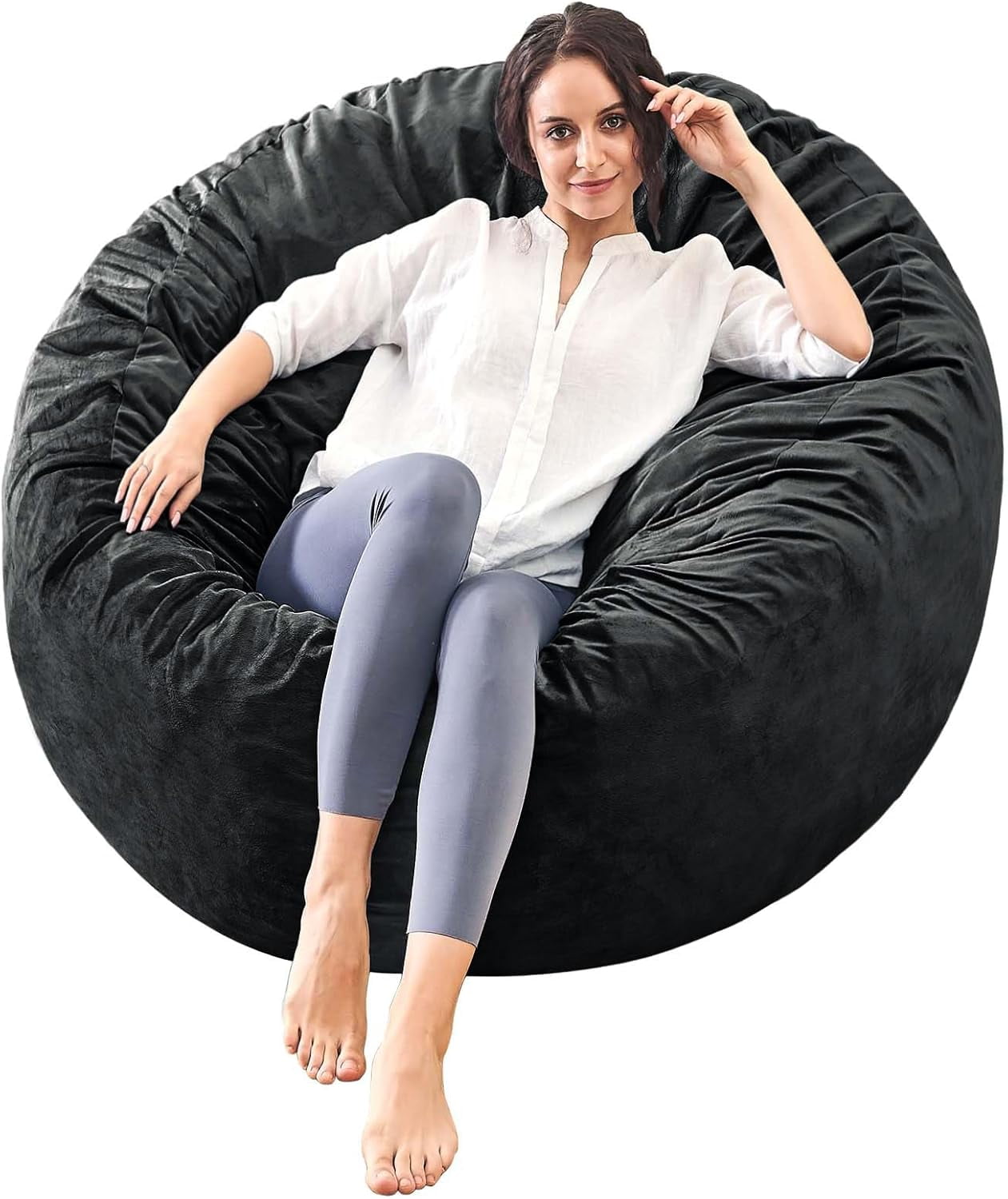 Bean Bag Chair for Adults - BeanBag Chairs with Soft Cover - Furniture ...