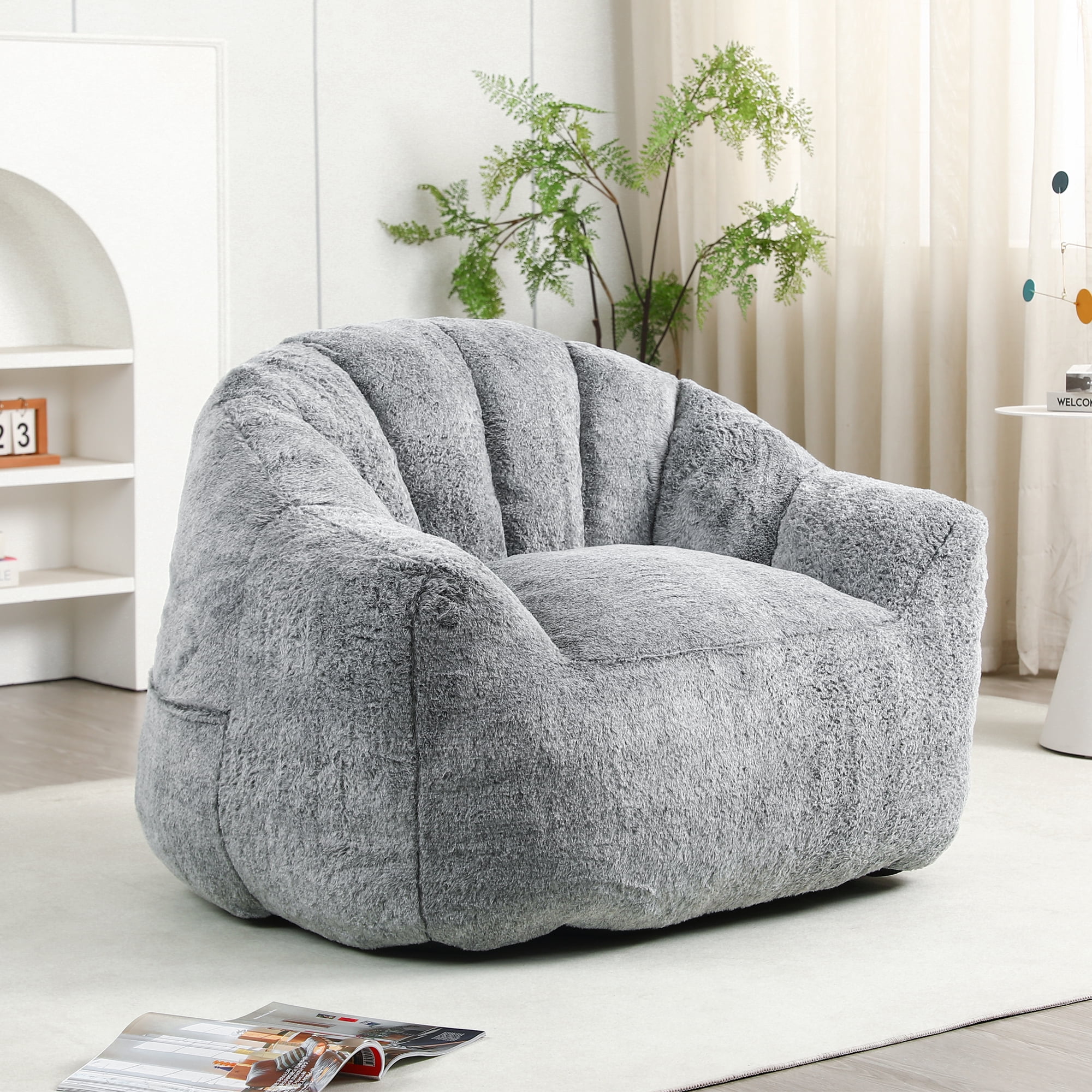 Bean Bag Chair for Adults and Kids, Oversized Bean Bag Sofa Chair with ...