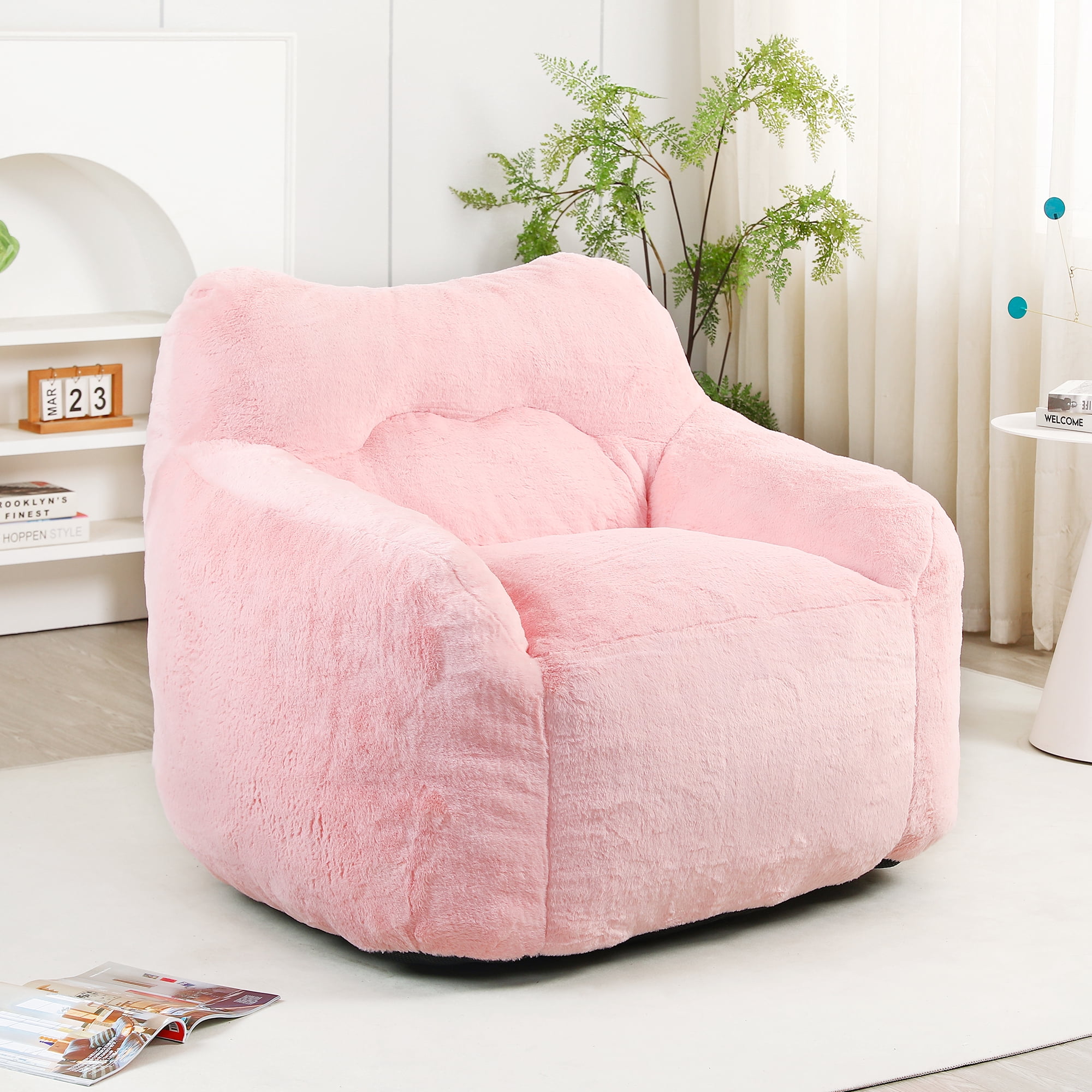 Bean Bag Chair, Bean Bag Sofa Chair with Armrests Stuffed High-Density ...
