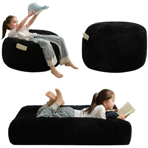 Bean Bag Chair Bed for Kids, Convertible Bean Bag Folds from Lazy Chair ...