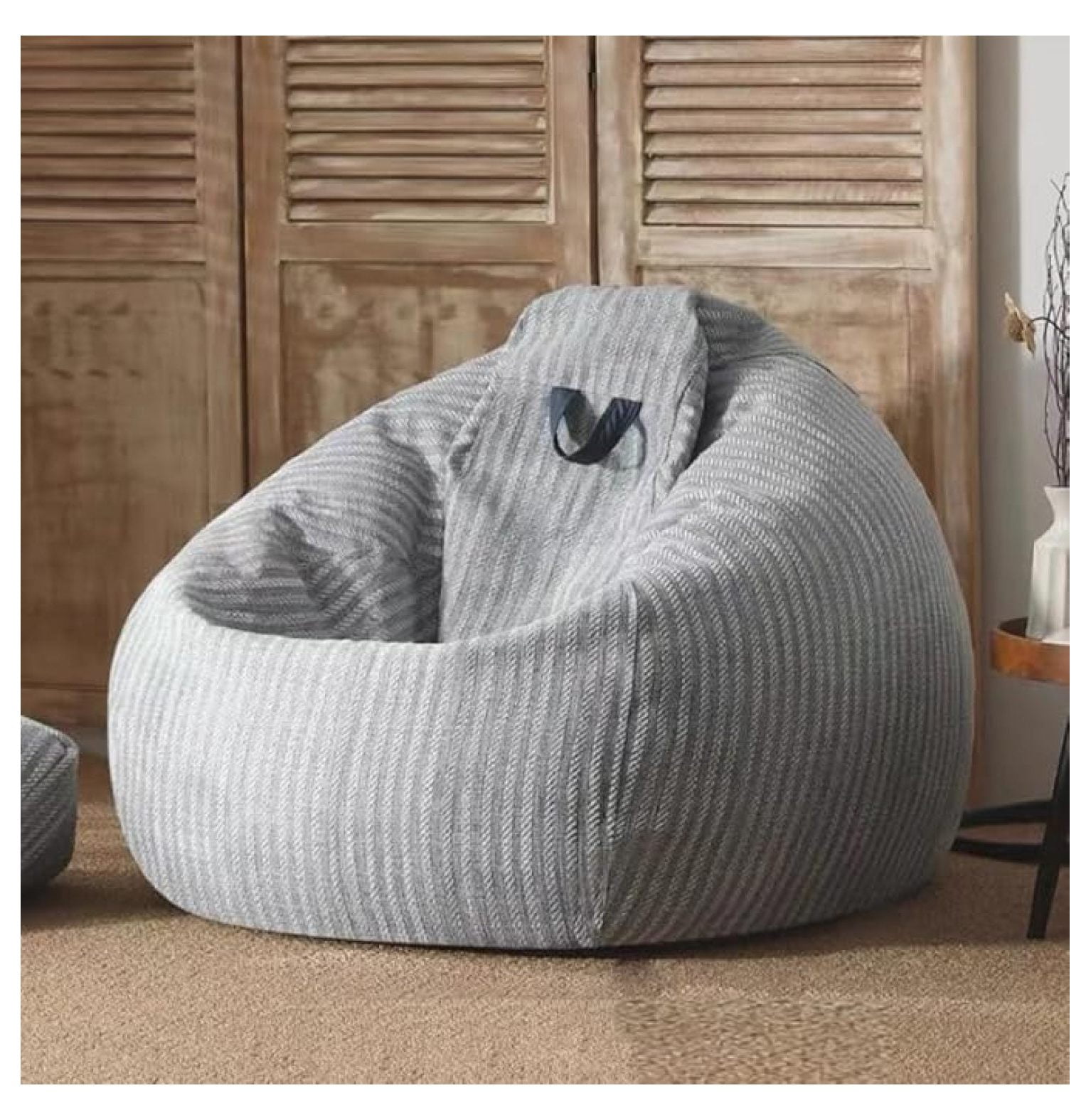 Bean Bag Chair Cotton Linen Bean Bag Chair Cover (No Filler) For And ...