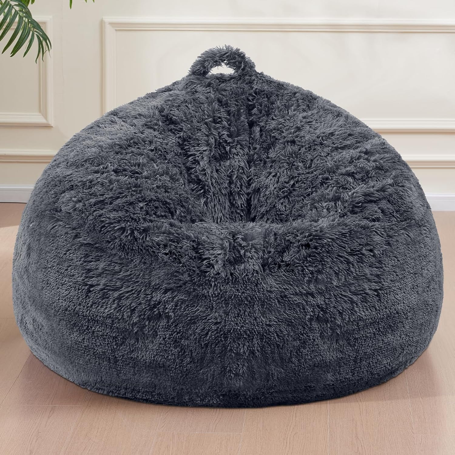 Bean Bag Chair Cover(No Filler) Soft Faux Fur Stuffed Animal Bean Bag ...