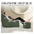 Bean Bag Chair, Ergonomic Bean Bag Chair with Ottoman, Comfy Lazy Sofa ...