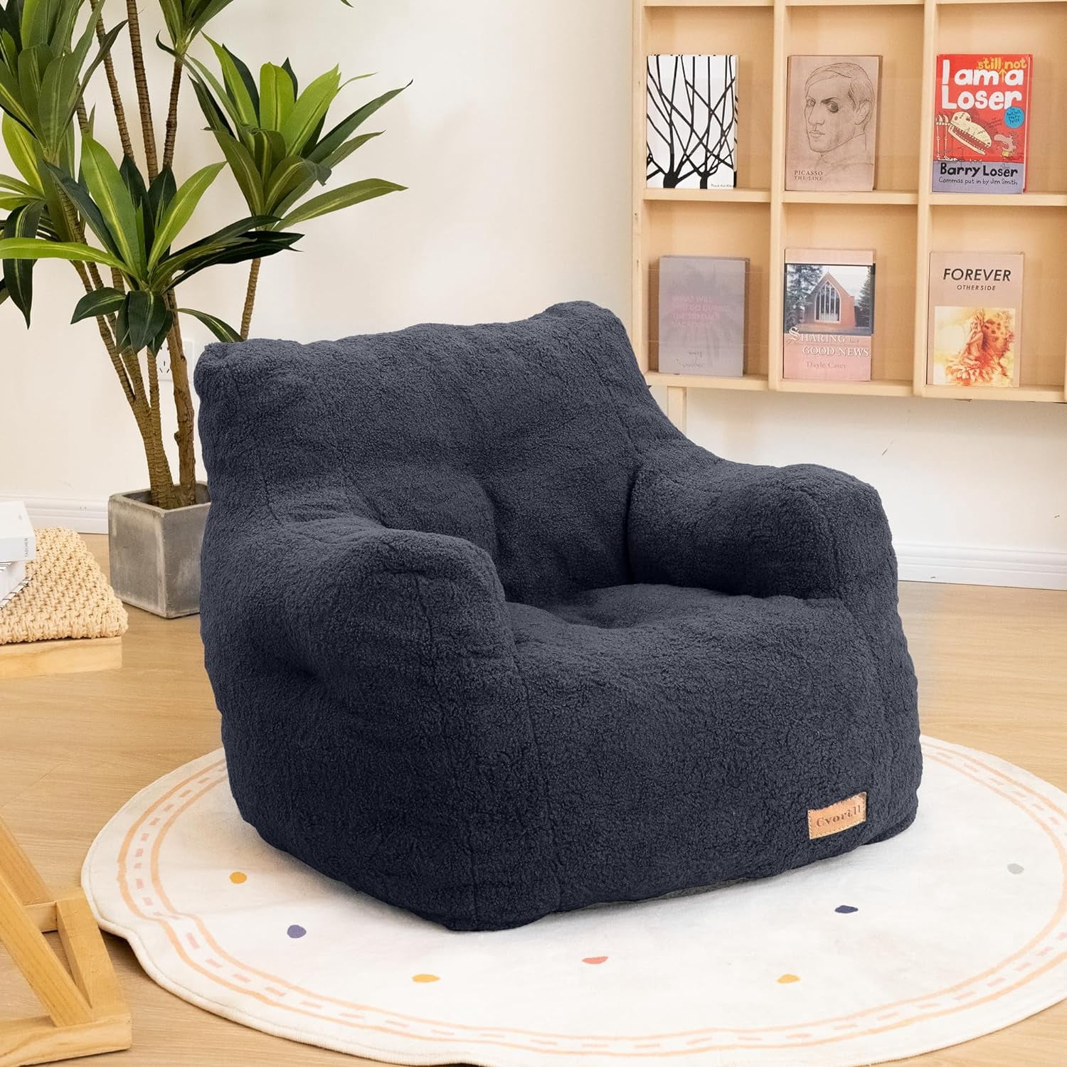 Bean Bag Chair with Filler, Bean Bag Sofa with Tufted Soft Stuffed ...