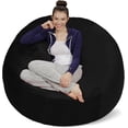 Bean Bag Chair - Plush, Soft - Memory Bean Bag Chair with Microsuede ...