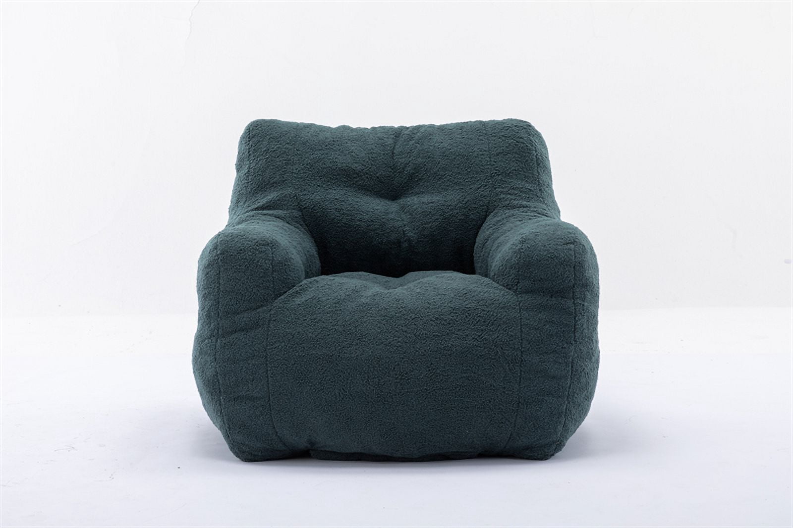 Bean Bag Chair with Soft Teddy Fabric, Comfy Lazy Sofa with Comfortable ...