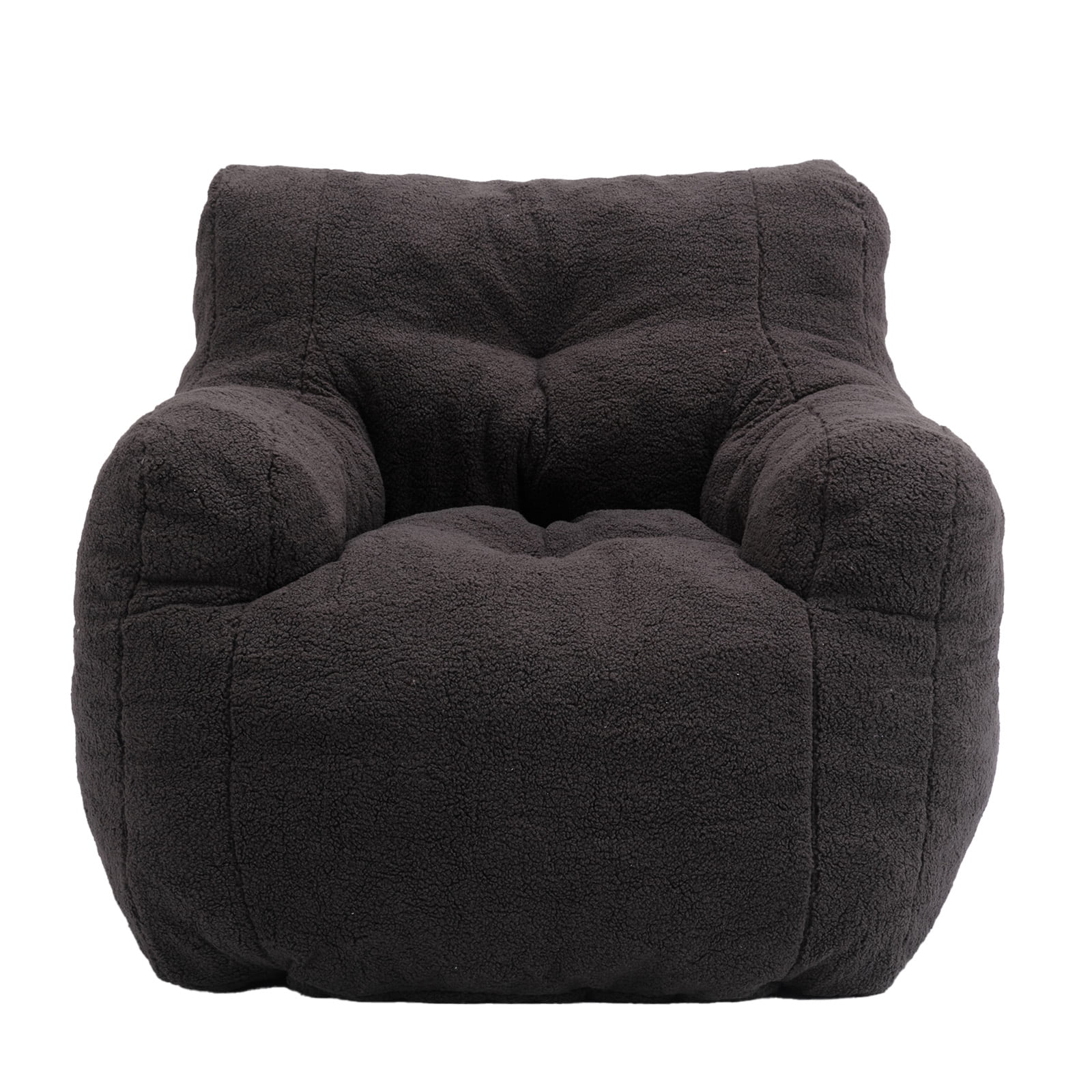 Bean Bag Chair Teddy Fabric Ultra Soft Bean Bag Lazy Sofa High Density ...