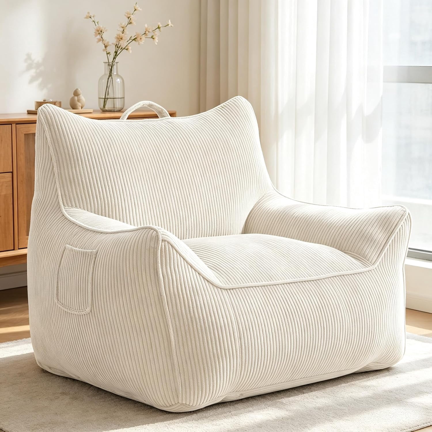 Bean Bag Chair for Teens&Kids Memory Foam Bean Bags for Adults | Large ...