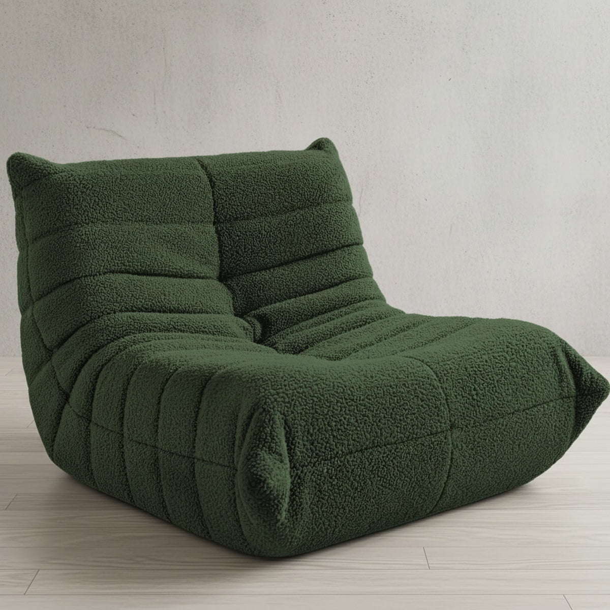 Bean Bag Chairs Fireside Lazy Floor Sofa, Soft Teddy Fleece Bean Bag ...