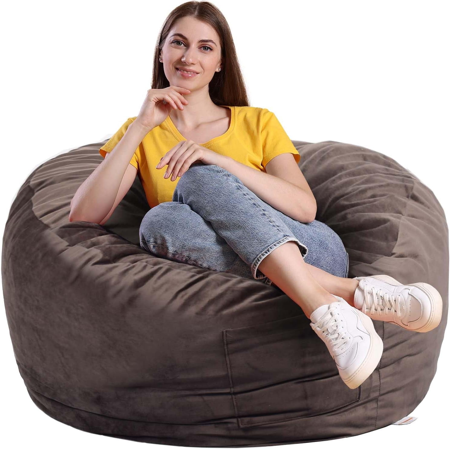 Bean Bag Chairs, Memory Foam Stuffing Bean Bag Chair for Adults/Teens ...