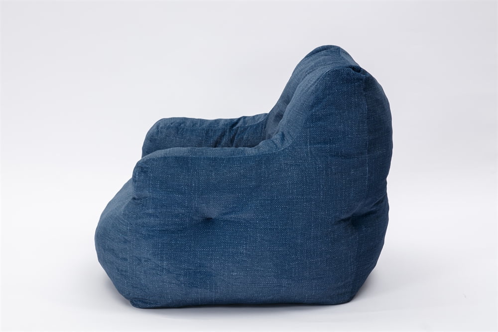 Bean Bag Chairs,Soft Tufted Foam Bean Bag Chair with Cotton Linen ...