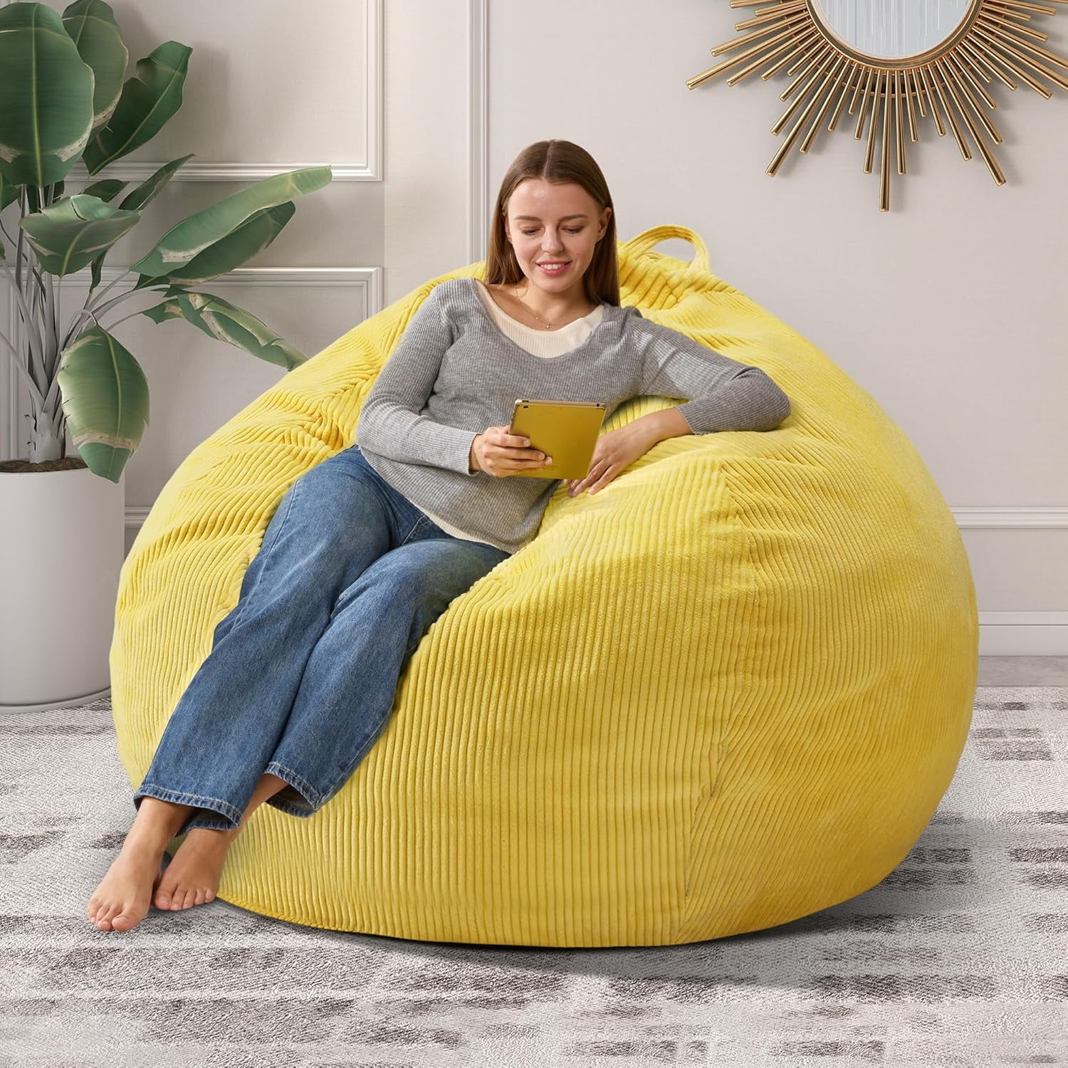 Bean Bag Chairs Teardrop Bean Bag Chair for Adults Beanbag Chair with ...