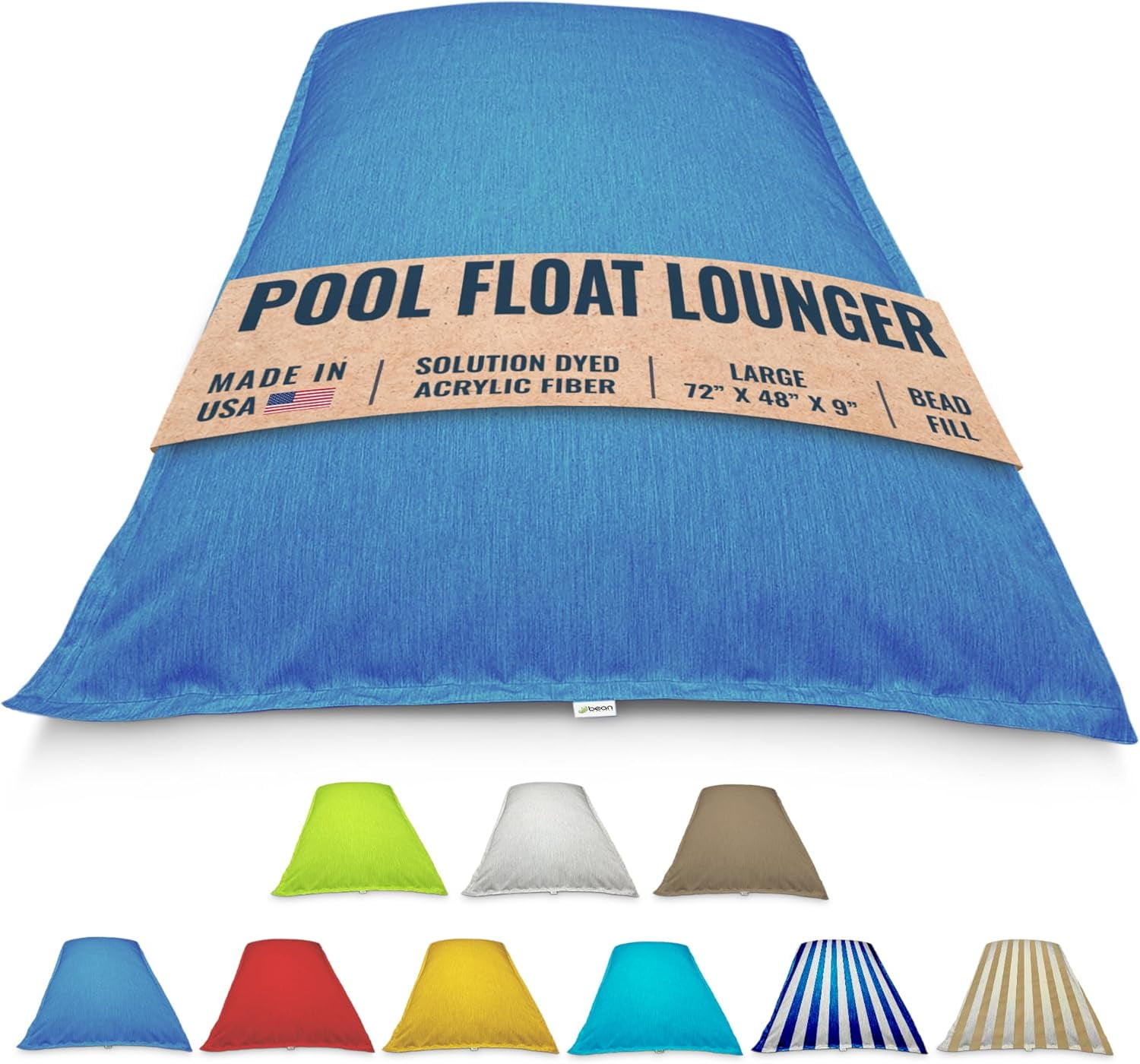Bean Bag Pool Float Lounger - Bead Fill, Fade & Water Proof Fabric ...