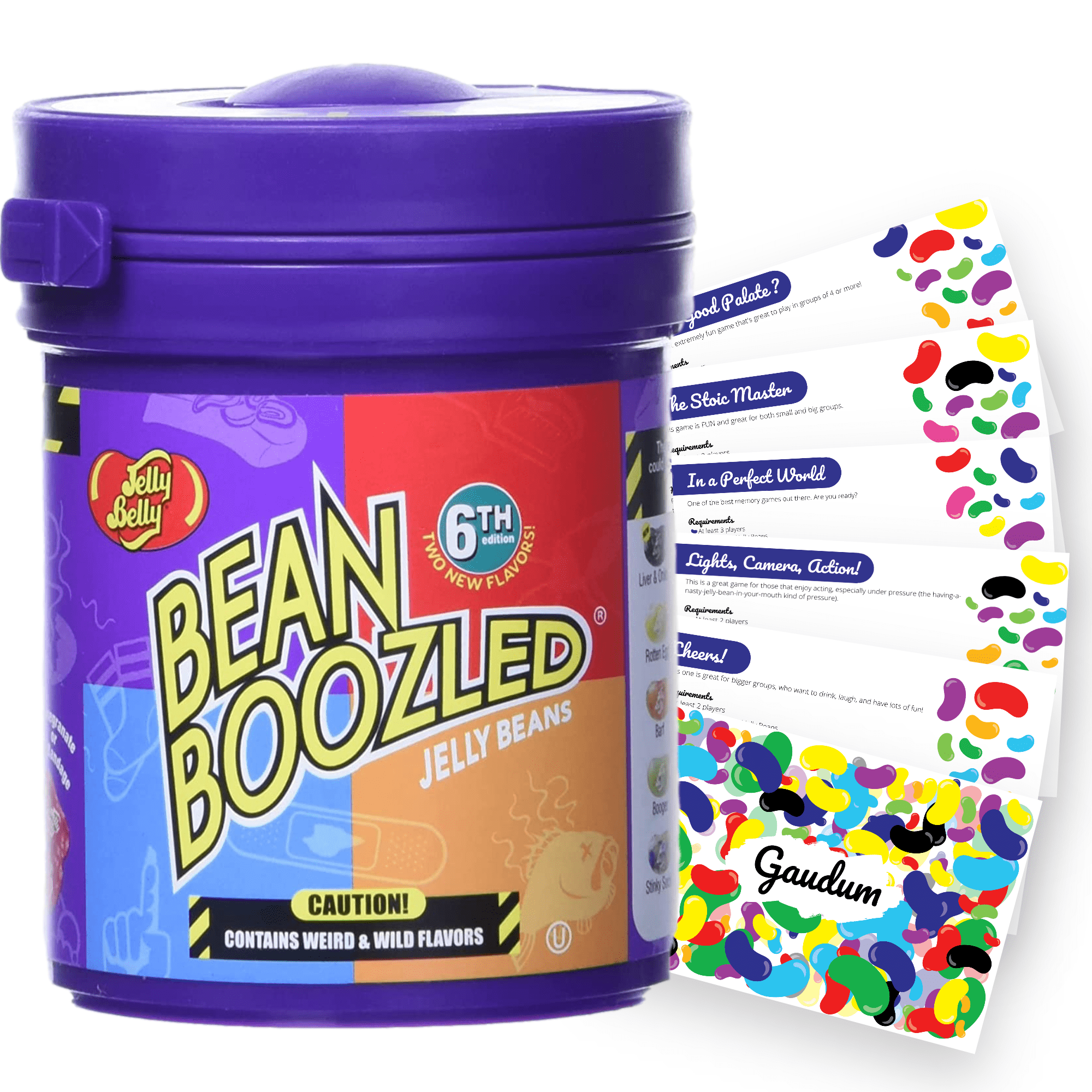 BeanBoozled Jelly Beans Game, 6th Edition, 2 New Flavors, 5 Game Cards ...