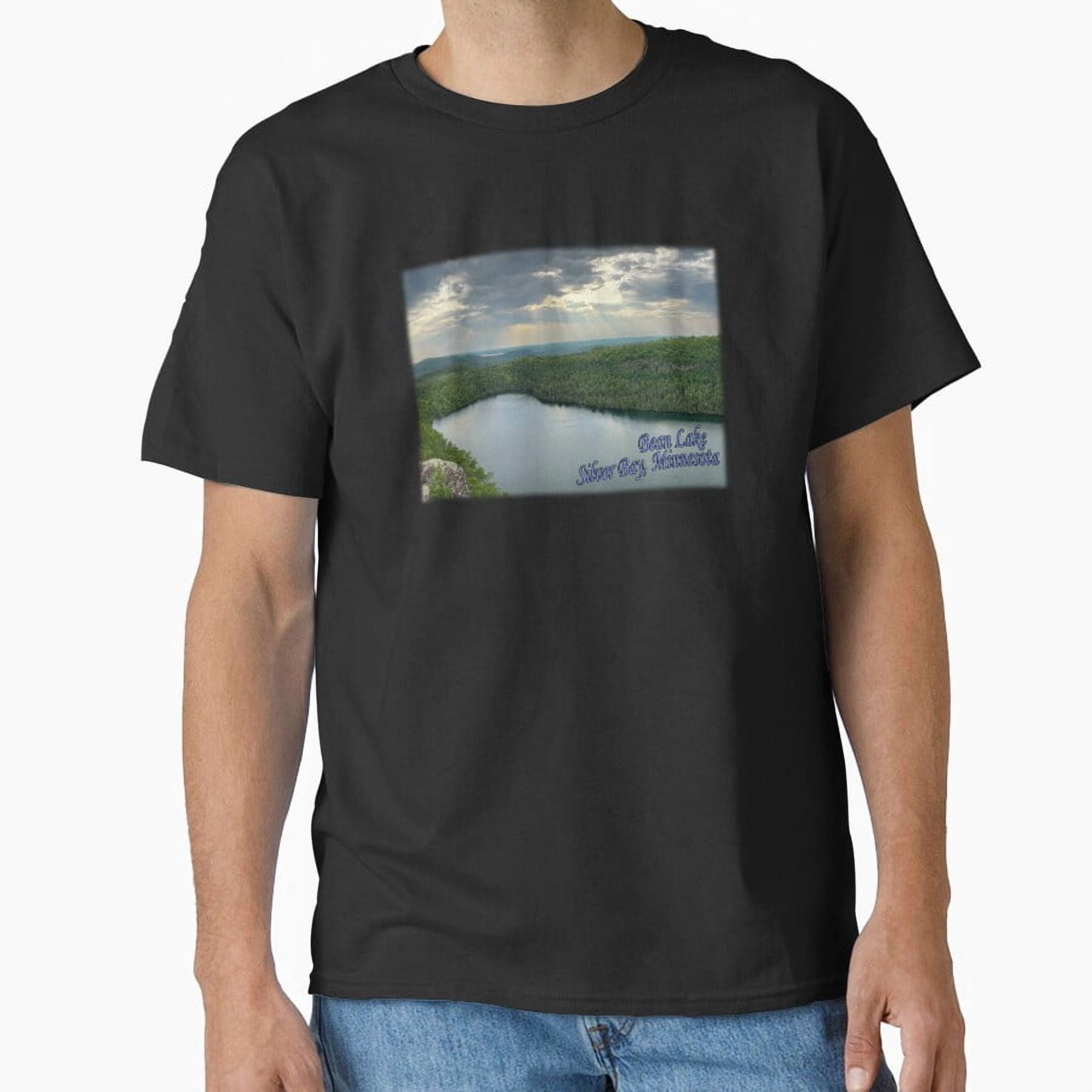 Bean Lake In Silver Bay Shirt, Casual Graphic Tee, Everyday Short ...
