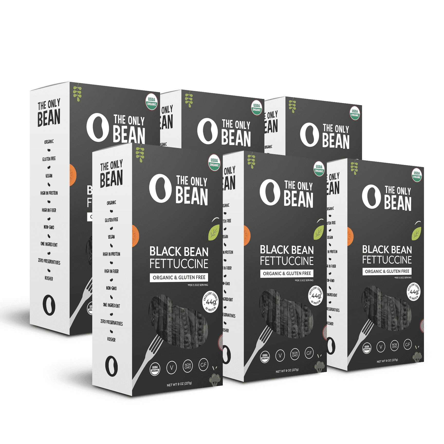 Free Shipping! The Only Bean Organic Black Bean Fettuccine Pasta High ...