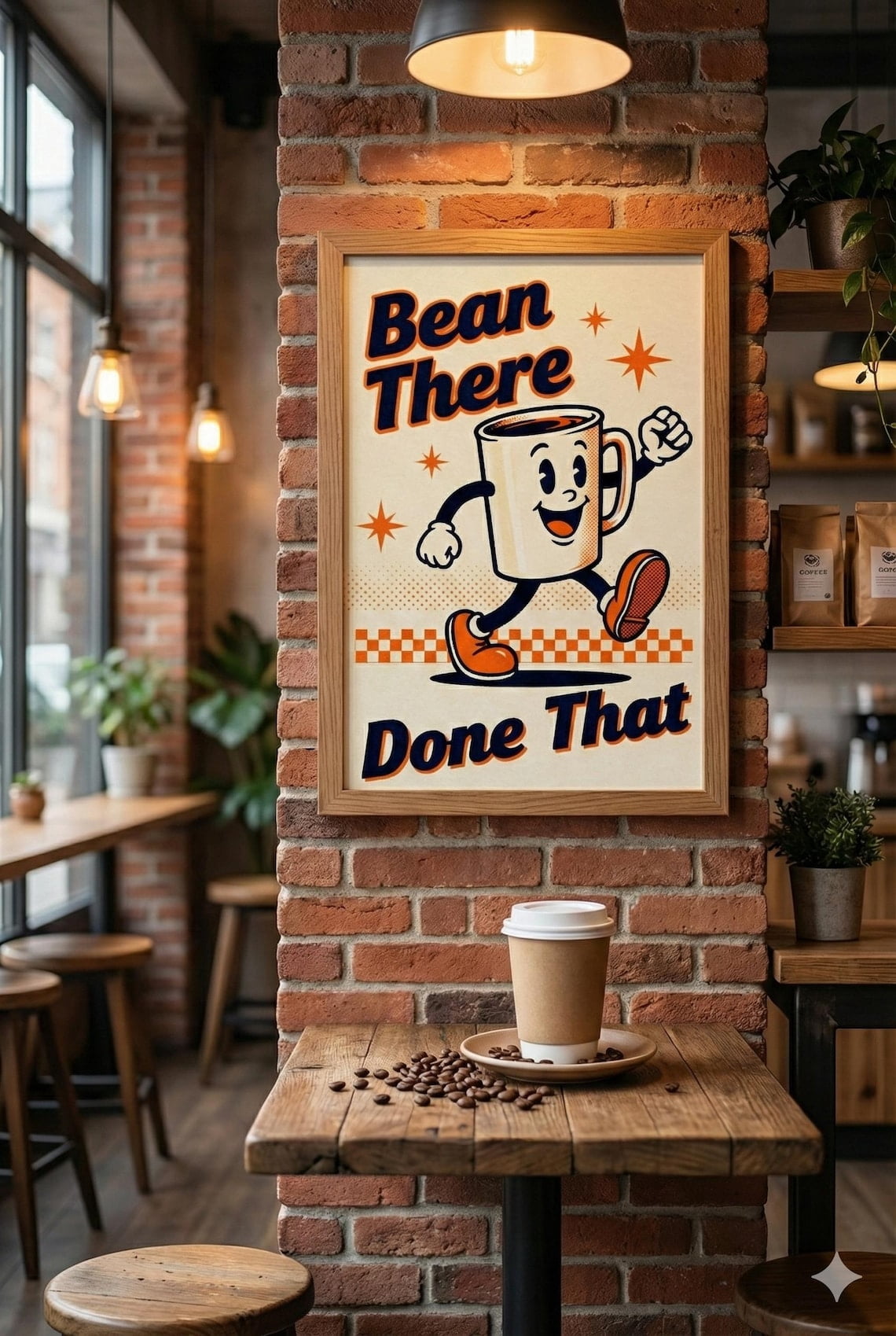 Bean There Done That Coffee Wall Art, Unframed Paper Poster 16x20in ...