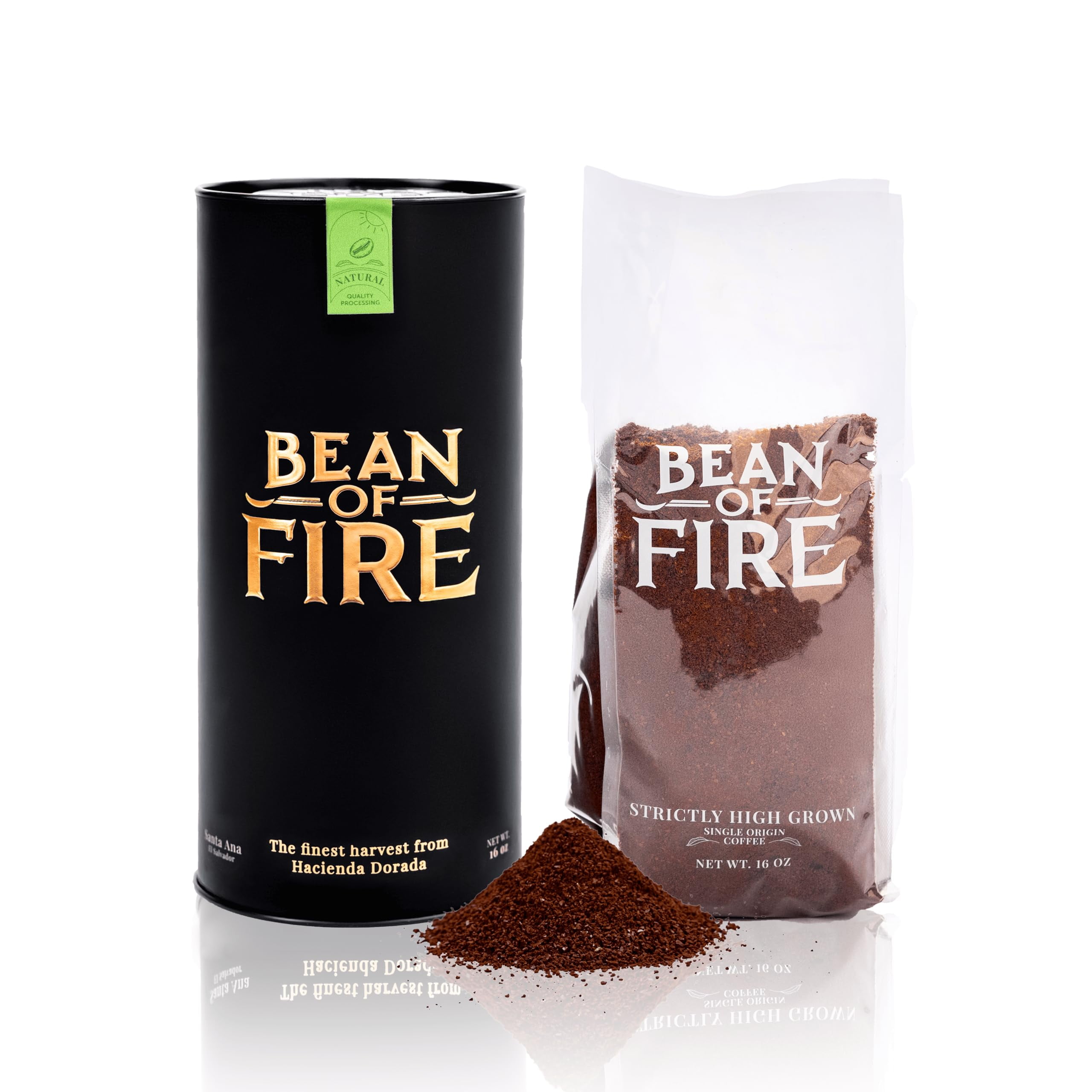 Bean of Fire El Salvador Red Bourbon Natural Ground Coffee – Medium ...