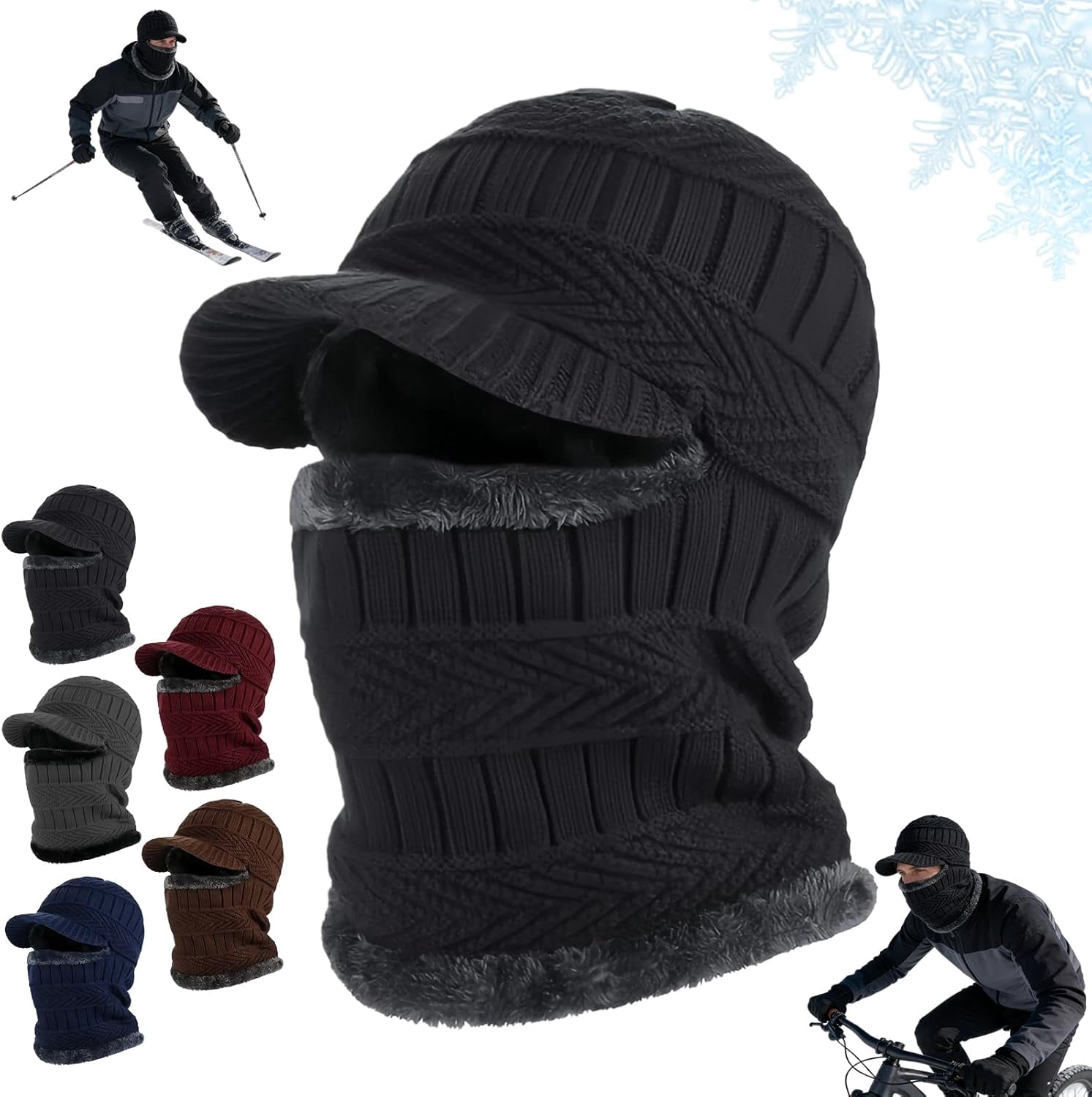 Beanie - All-in-one Winter Beanie Full Coverage with Mask & Earflaps ...