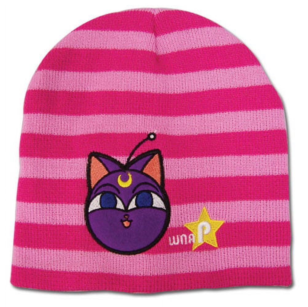 Beanie Cap - Sailor Moon - New Luna P Pink Stripe Anime Hat ge32439 ...