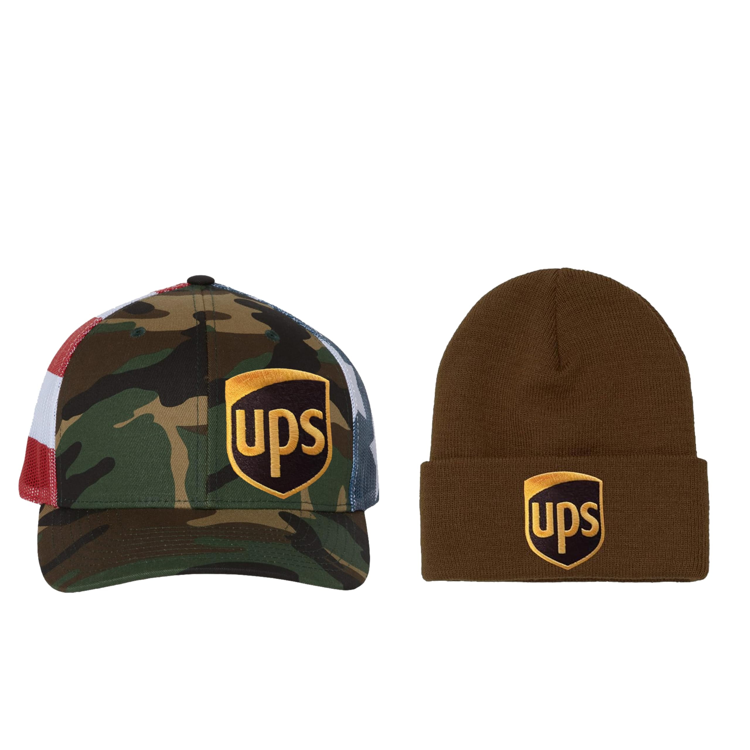 Beanie and Green Camo American Flag Back United Parcel Service Official ...