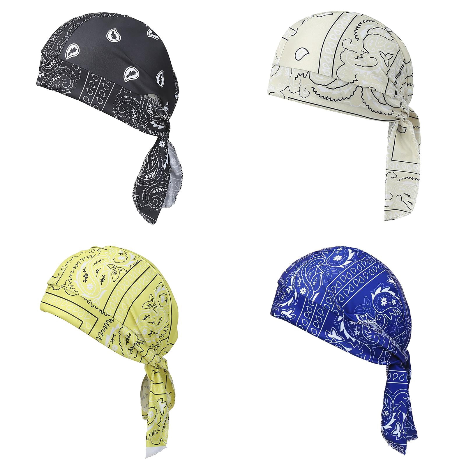 Beanie Hat qinhaie 4 Pack Cooling Skull Cap Sweat Wicking Doo Rags ...