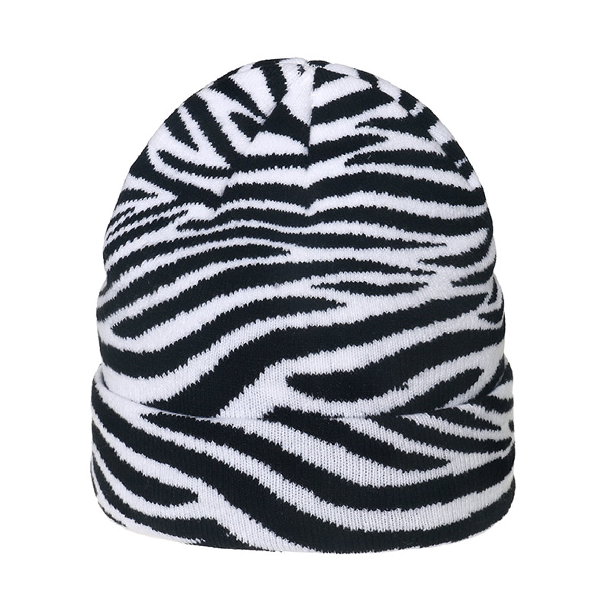 Beanie Hats for Men and Women Thick Winter Hats Warm Stocking Zebra ...
