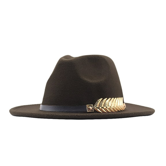 Baseball Cap Classic Wide Floppy Panama Hat Belt Buckle Wool Fedora Hat ...