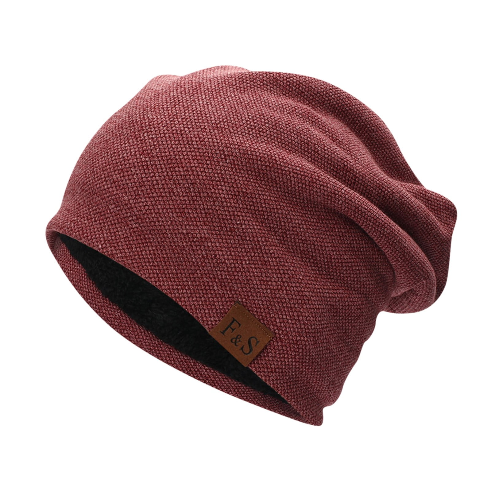 Beanie Hats for Women Confinement Pile Plus Warm Cold Knitted Velvet ...