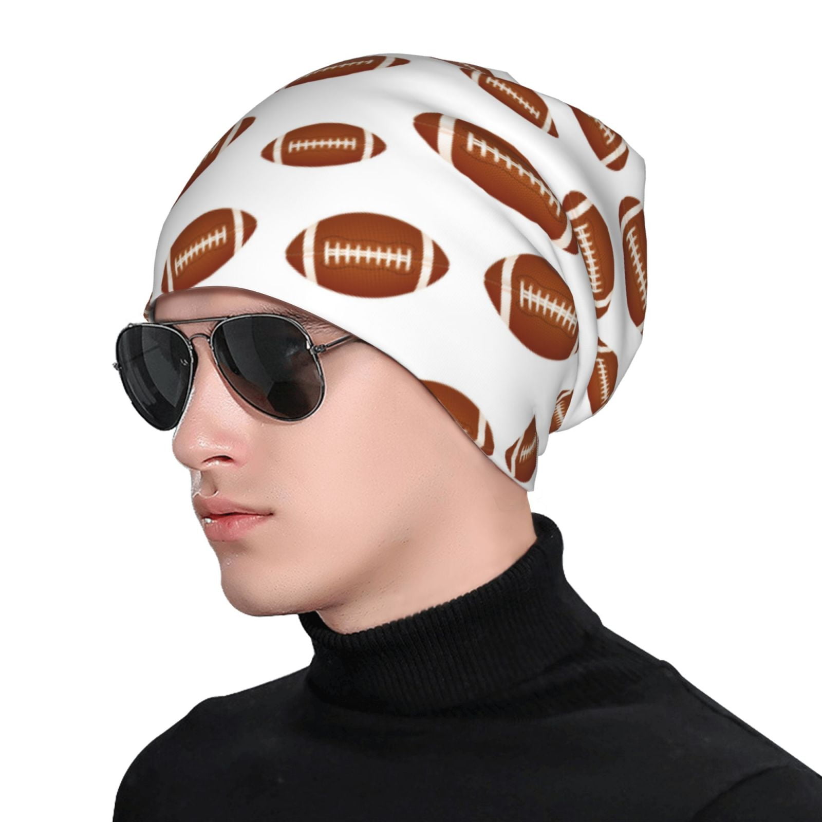 Beanie for Men and Women, bright brown American football Cozy Winter ...