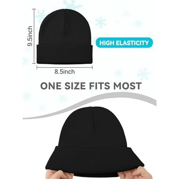 Beanie for Men Women Knit Winter Hats Beanies Warm Slouchy Unisex ...