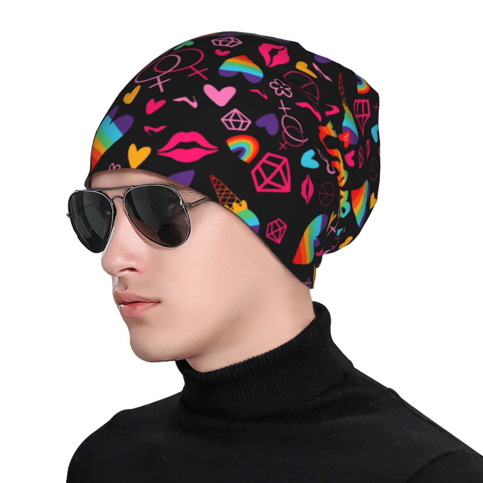 Beanie for Men and Women, Lgbt Rainbow For Pride Cozy Winter Hat ...