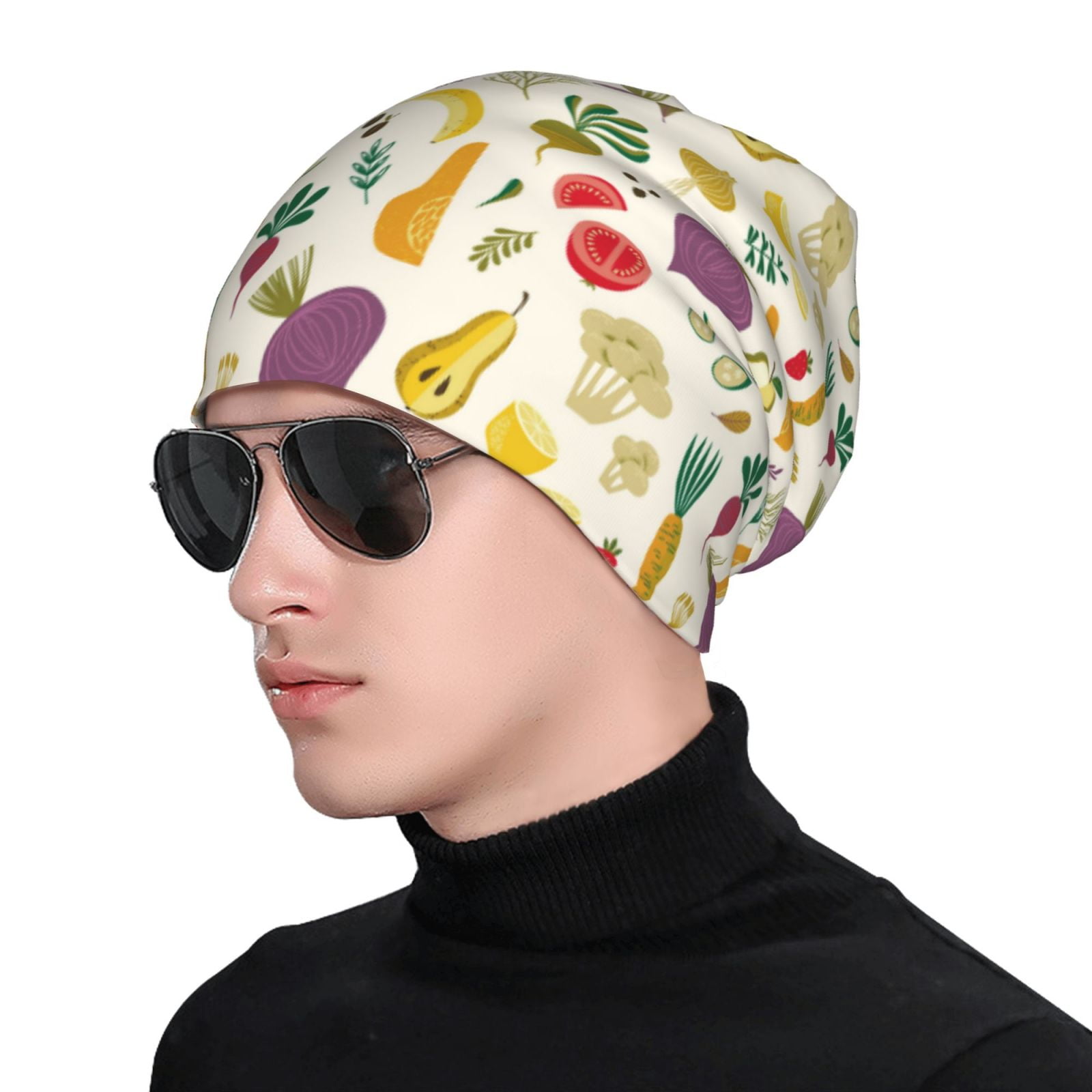 Beanie for Women Men, Vegetable Soft Beanie Hats Winter Knit Caps ...