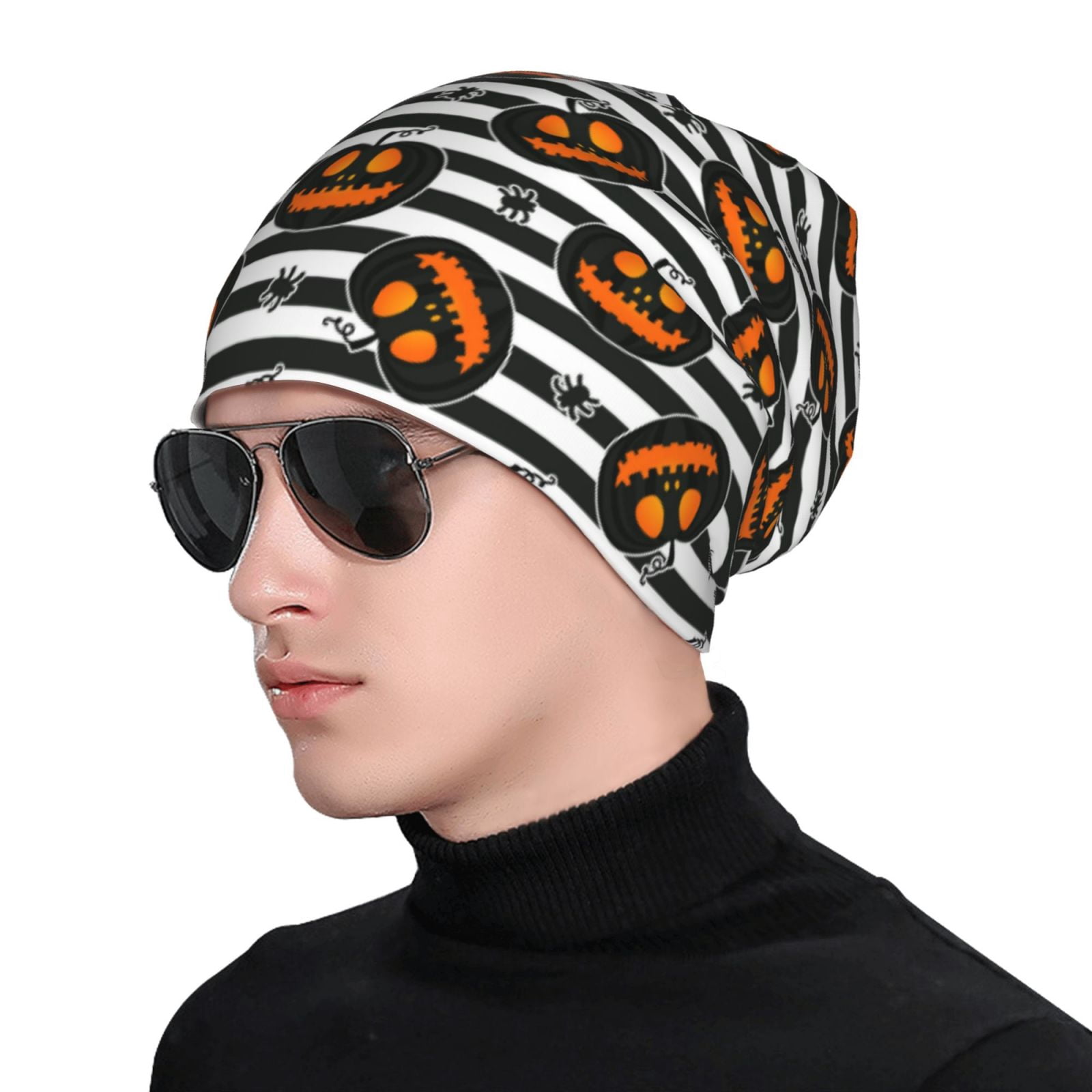 Beanie for Women Men, spiders pumpkins halloween Soft Beanie Hats ...