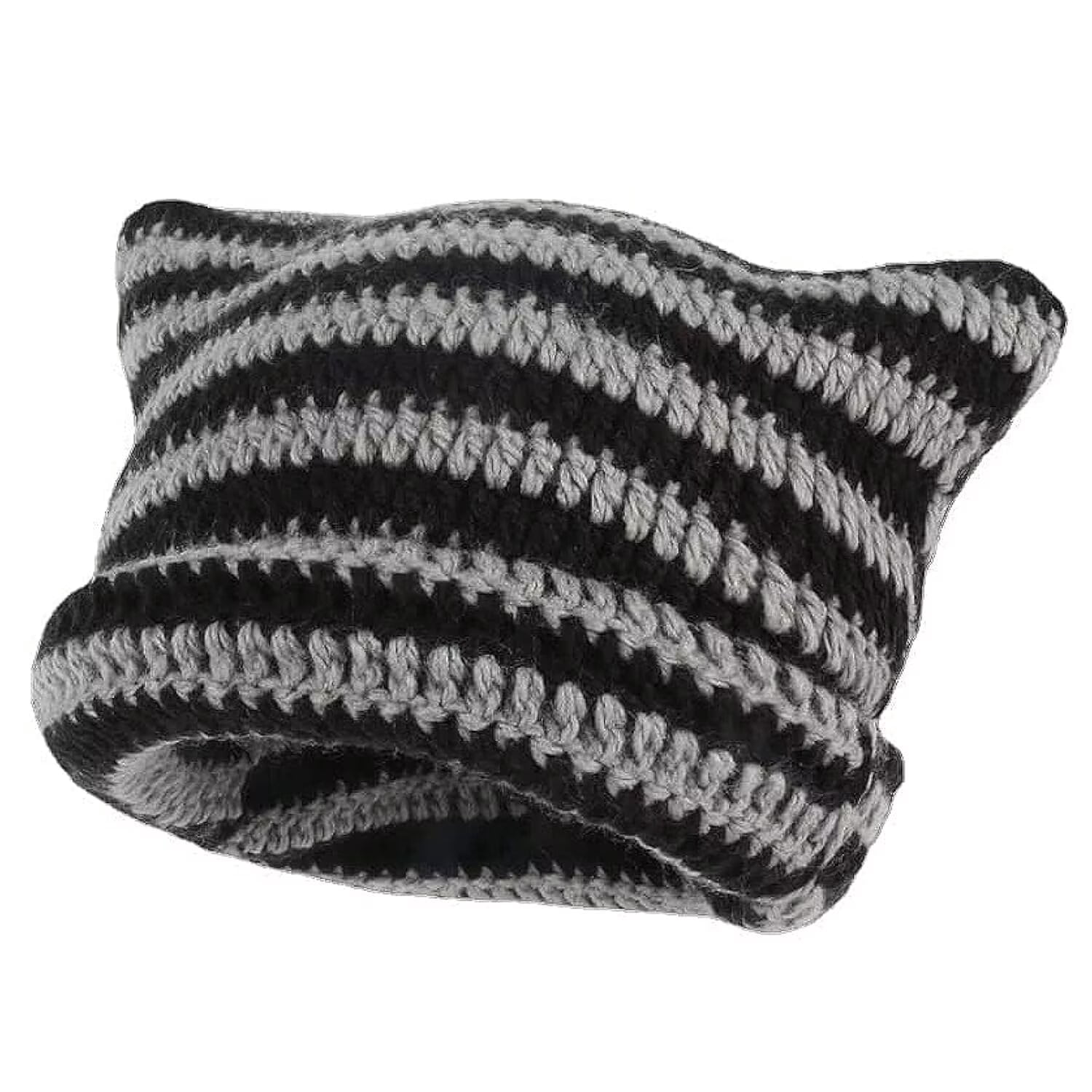 Beanies Cat Beanie Y2k Beanie Goth Knit Hat Grunge Crochet Hats for ...