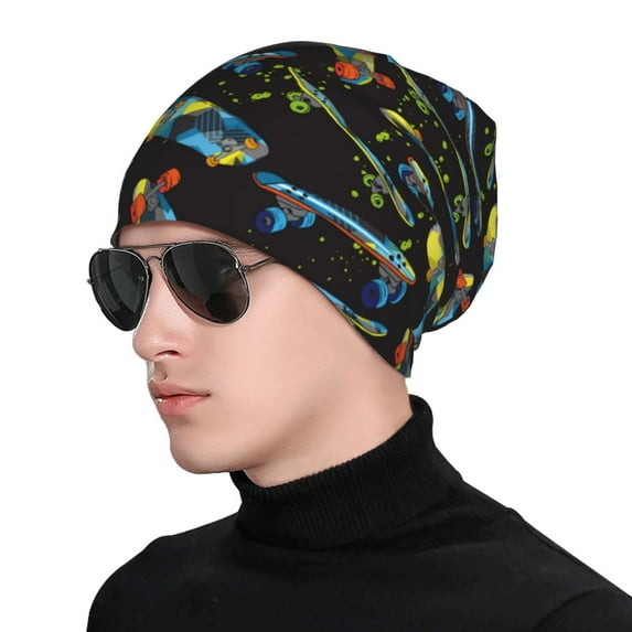 Beanies Hats for Men Women - Colorful Skateboard Soft Breathable Chemo ...