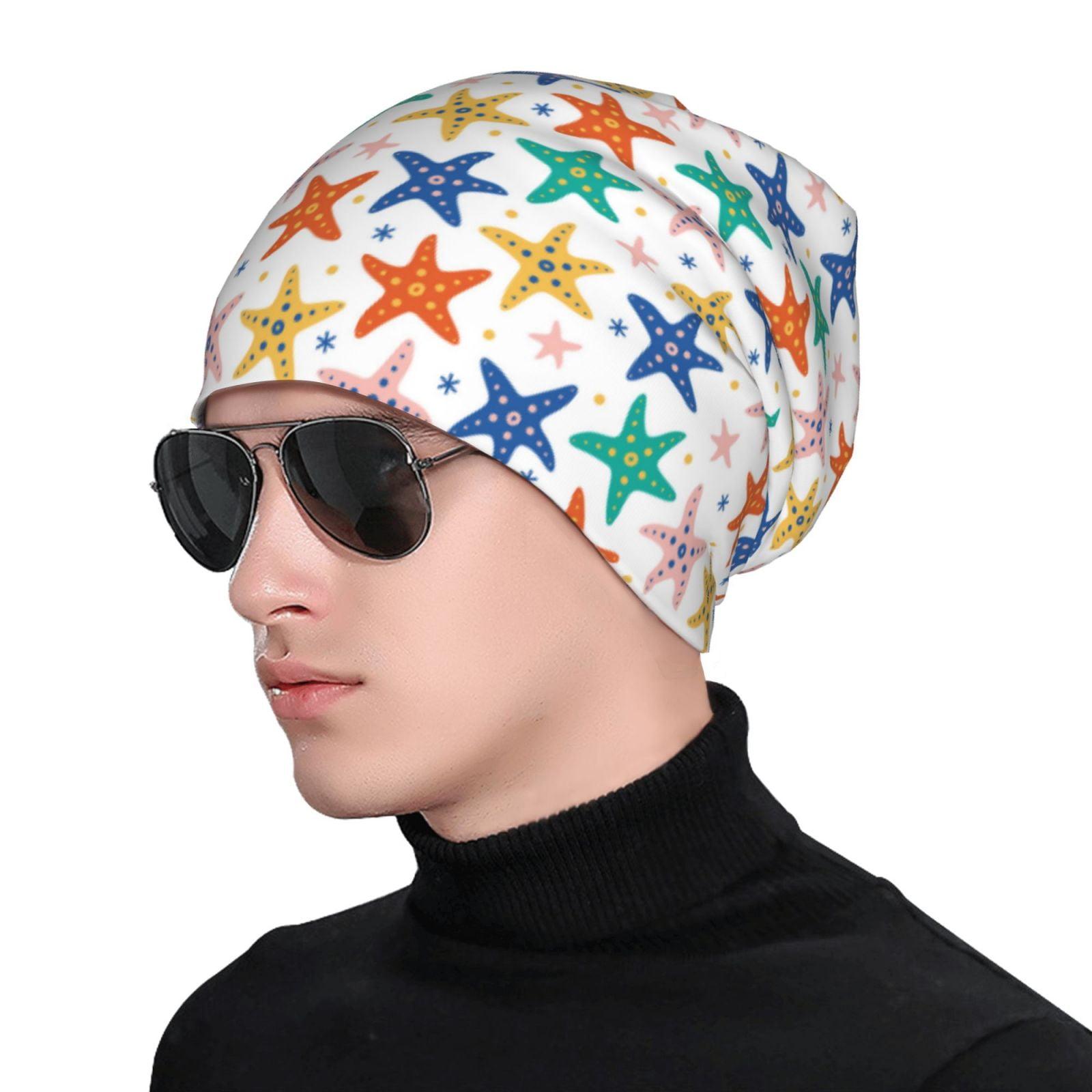 Beanies Hats for Men Women - Colorful Starfis Soft Breathable Chemo Headwear for Women Men ...