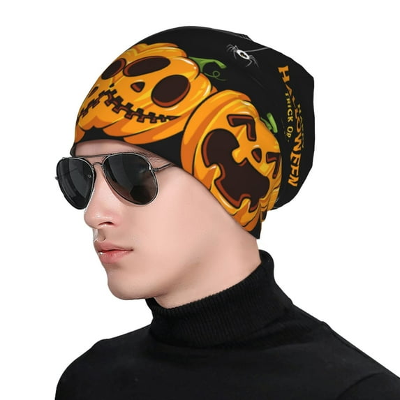 Beanies Hats for Men Women - Halloween Happy Pumpkin B Soft Breathable ...