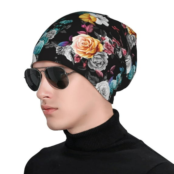 Beanies Hats for Men Women - Hibiscus rose Soft Breathable Chemo ...