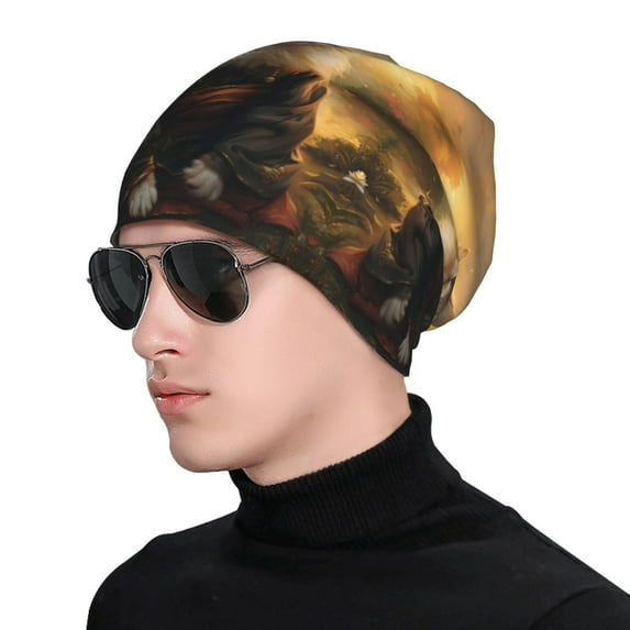 Beanies Hats for Men Women - Lakeside Flower Field Cat Soft Breathable ...