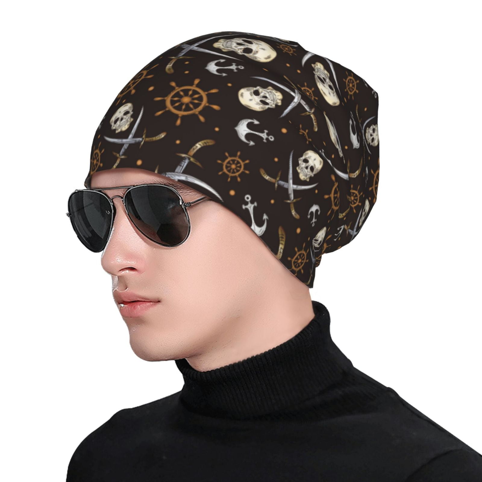 Beanies Hats for Men Women - Pirate Skulls Soft Breathable Chemo ...