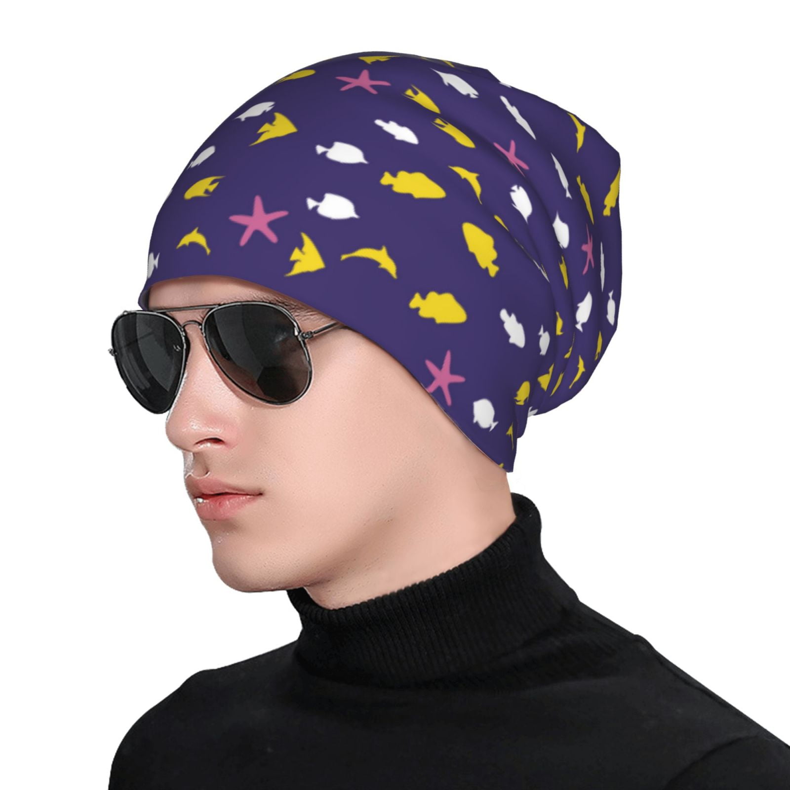 Beanies Hats for Men Women - Underwater fish Soft Breathable Chemo Headwear for Women Men ...